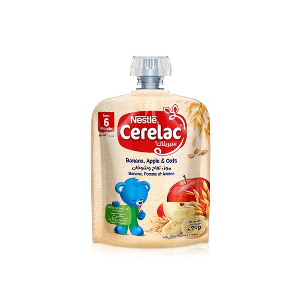 Cerelac Banana Apple and Oats Puree Pouch 90g 6m+ - Spinneys United ...