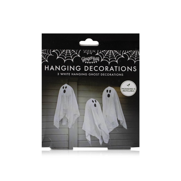 Ginger Ray 3 White Hanging Ghost Decorations - Spinneys الإمارات ...