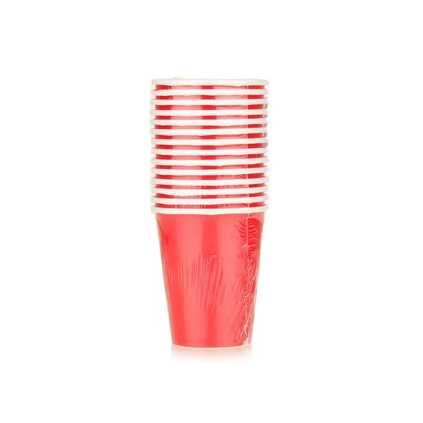 Unique Ruby Red Paper Cups 14 x 270ml - Spinneys UAE