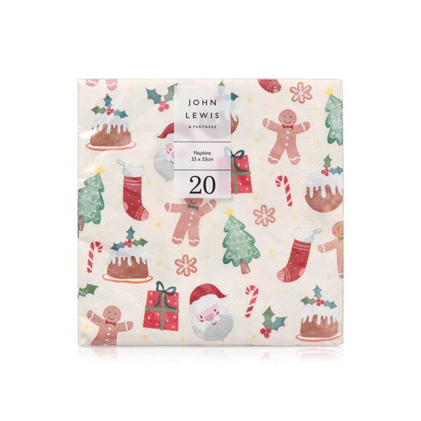 John Lewis Christmas Napkins 33cm x 20