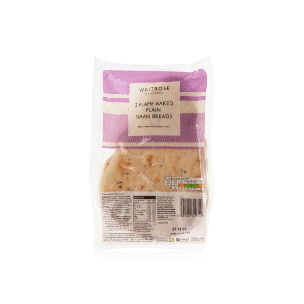 Waitrose Flame-Baked Plain Naan Breads - Spinneys United Arab Emirates