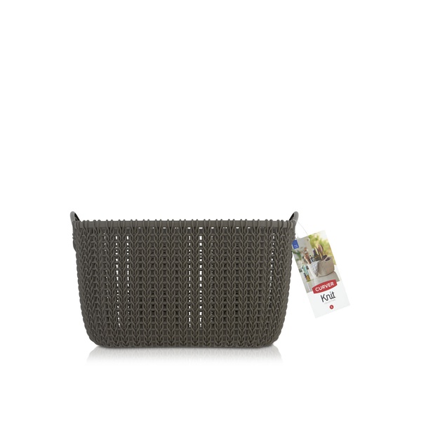 Curver Small Knit Basket in Sabbath Brown 8 litre - Spinneys UAE