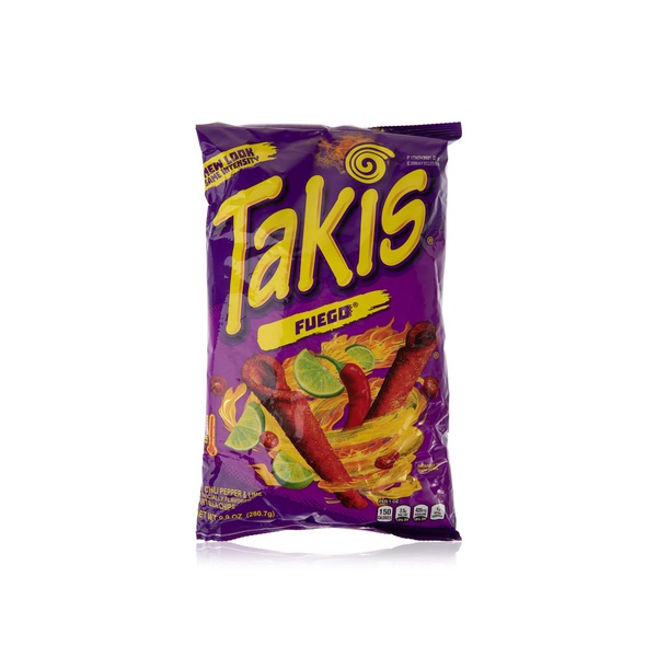 Taki's Fuego Hot Chilli Pepper & Lime Tortilla Chips 280.7g - Spinneys ...