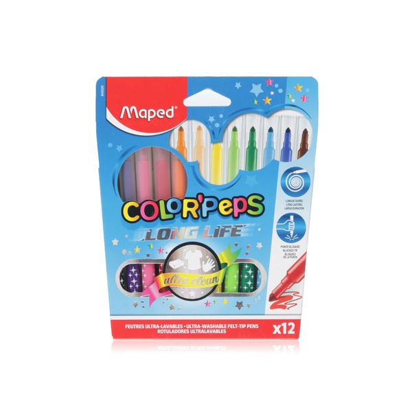 Maped colour peps felt tip pens x 12 pack - Spinneys UAE