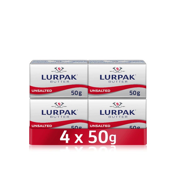Lurpak unsalted butter mini blocks 4x50g price in UAE | Spinneys UAE ...