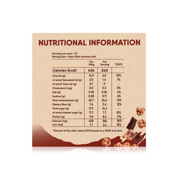 Nestle Fitness Granola Chocolate Cereal 450g - Spinneys UAE