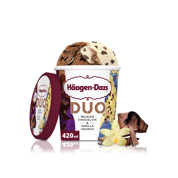 Haagen Dazs Duo Belgian Chocolate And Vanilla Ice Cream 420Ml ...