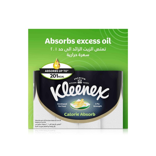 Kleenex Calorie Absorb Kitchen Tissue Paper Towel 50 Sheets x 3 Ply x 4 ...