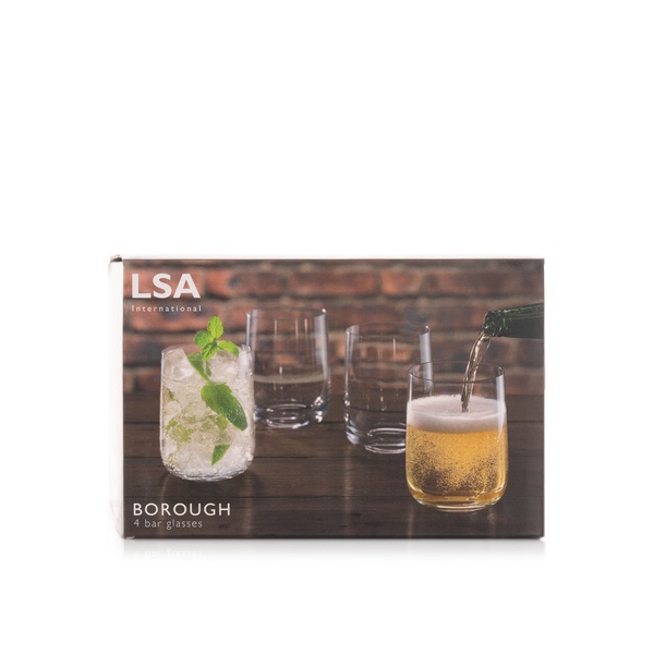 LSA borough bar glass clear 625ml 4 pack - Spinneys UAE