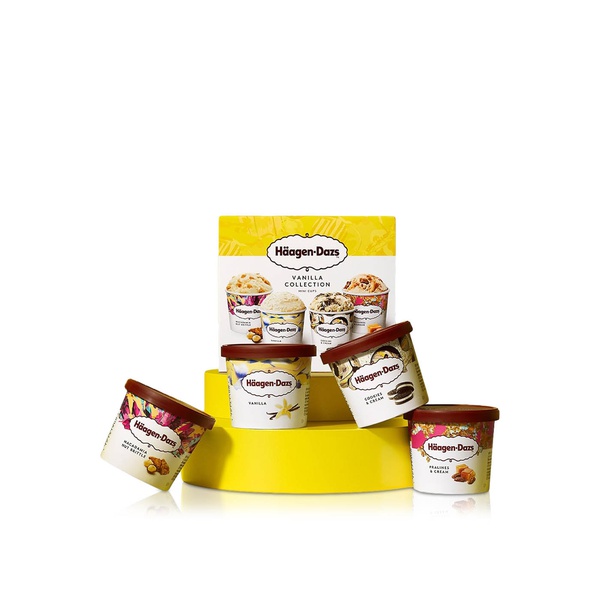 Haagen Dazs Vanilla Collection Ice Cream Mini Cups 4 X 95Ml - Spinneys UAE