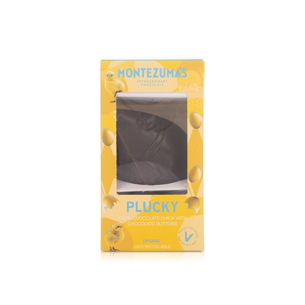 Montezuma's organic plucky dark chocolate chick with chocolate buttons ...