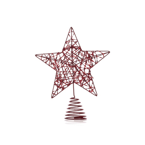 Kaemingk Red Star Tree Topper 23cm - Spinneys UAE