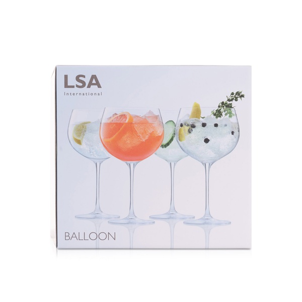 Lsa Gin Balloon Glass Clear 680ml 4 Pack - Spinneys UAE