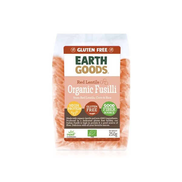 Earth Goods Organic Red Lentil Fusilli Pasta 250g - Spinneys UAE