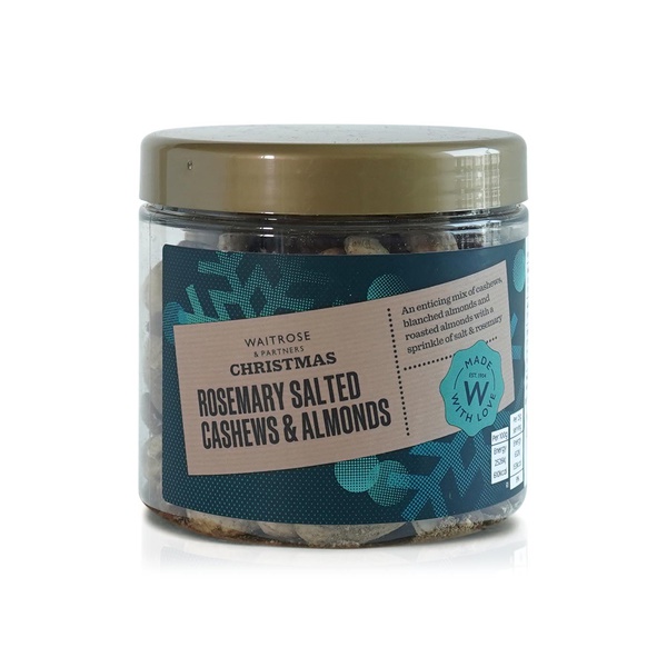 Waitrose Christmas Rosemary Salted Cashews and Almonds 340g - Spinneys UAE