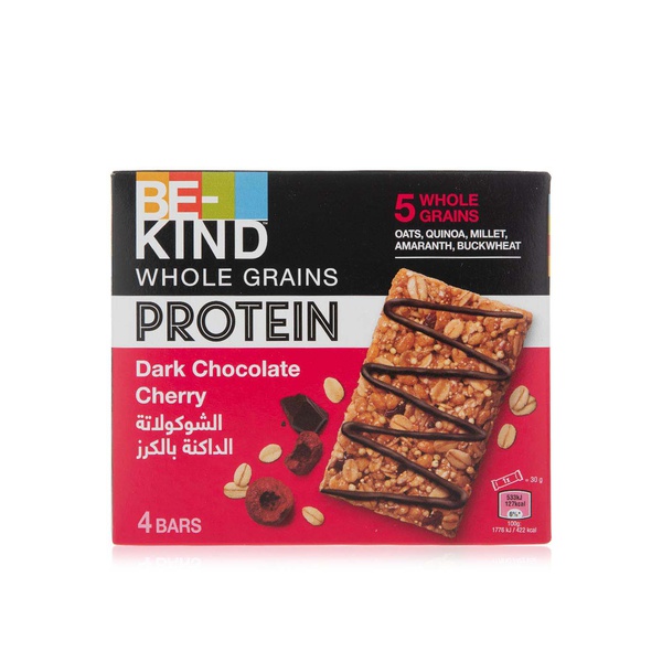 Be Kind Whole Grains Dark Chocolate and Cherry Protein Bars 30g x 4 ...