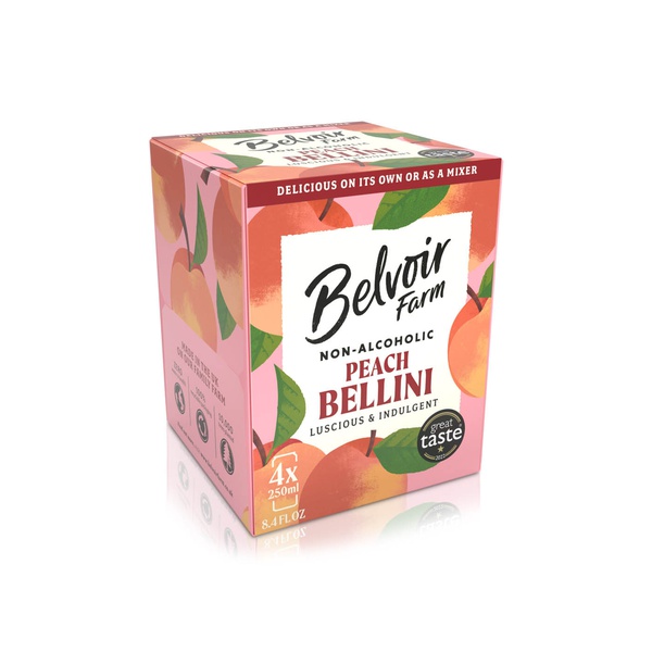Belvoir Non Alcoholic Peach Bellini 250ml x 4 - Spinneys UAE