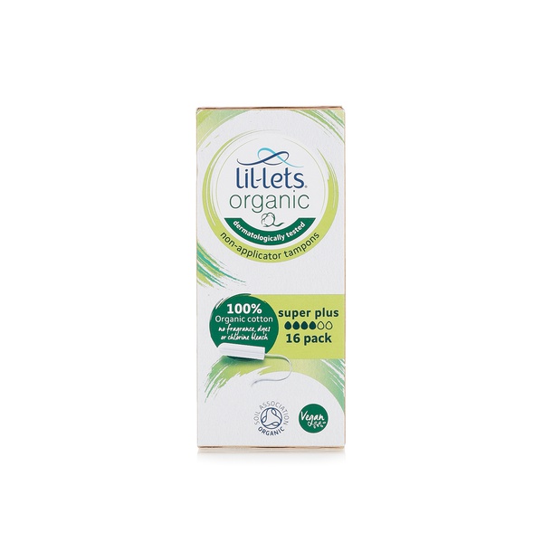 Lil-Lets Organic Non Applicator Tampons Super Plus 16s - Spinneys UAE