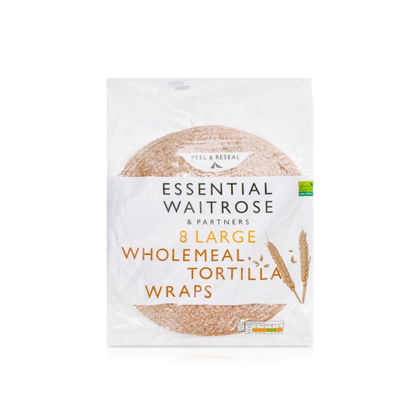 Waitrose Essential Wholemeal Tortilla Wraps x 8 512g - Spinneys UAE