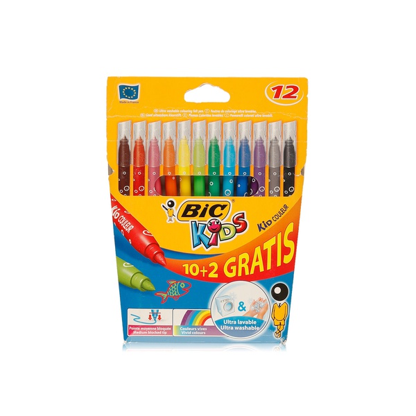 Bic Kids Colouring Pens x 12 - Spinneys United Arab Emirates