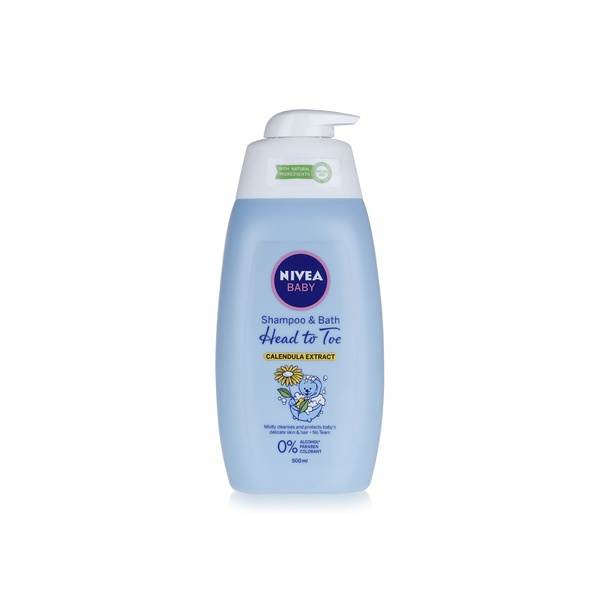 Nivea Head to Toe baby shampoo and bath 500ml price in UAE | Spinneys UAE | supermarket kanbkam