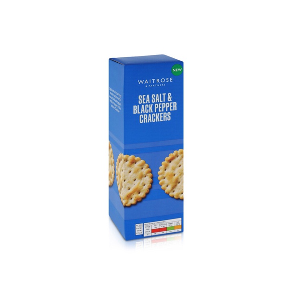 Waitrose Salt and Black Pepper Crackers 185g - Spinneys UAE