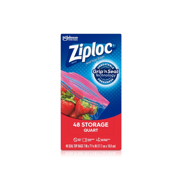 Ziploc Storage Bags Quart Size 48 Pack - Spinneys UAE