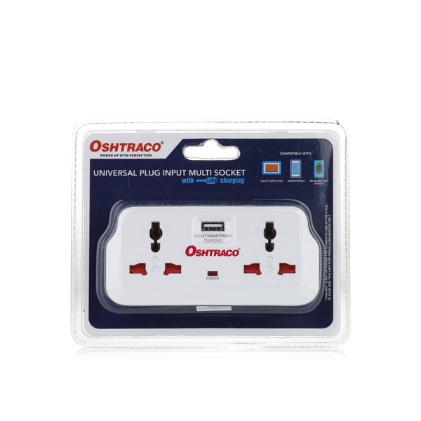 Oshtraco 2-way universal plug input multi socket with USB price in UAE ...
