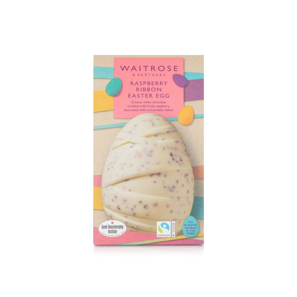 Waitrose White Raspberry Ribbon Easter Egg 178g - Spinneys United Arab ...