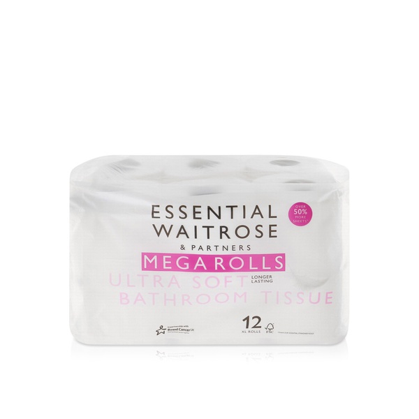 Waitrose Essential Mega Toilet Rolls 2-ply x 12 - Spinneys UAE