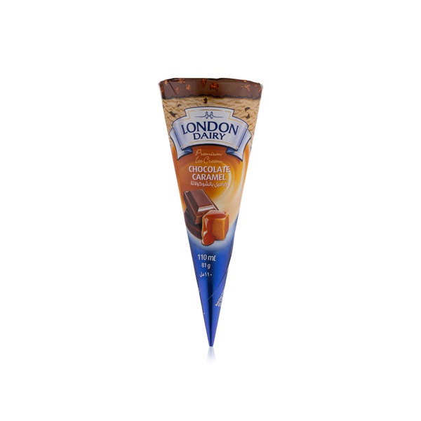 London Dairy Chocolate Caramel Cone Ice Cream 110Ml - Spinneys UAE