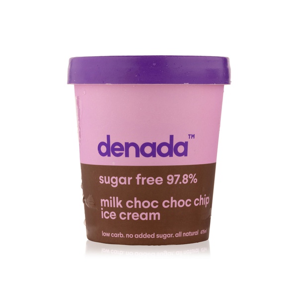 Denada Frozen 97.8% Sugar-Free Milk Choc Choc Chip Ice Cream Tub 475Ml ...