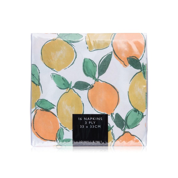 John Lewis Oranges & Lemons Napkins 33cm Pack of 16 - Spinneys United ...