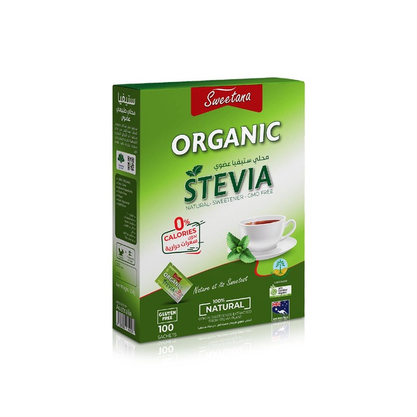 Sweetana Organic Stevia Sweetener 100 Sachets