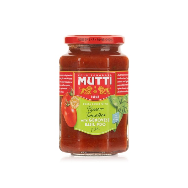 Mutti Pasta Sauce with Rossoro Tomatoes and Genovese Basil 400g - Spinneys UAE