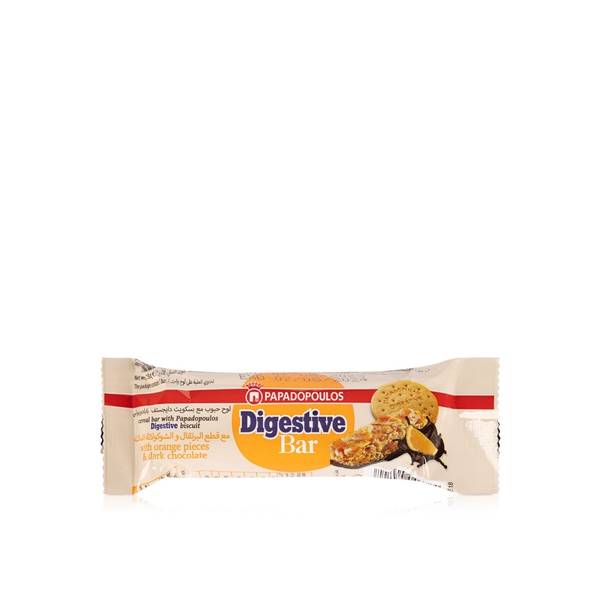 Papadopoulos Digestive Bar with Orange Pieces and Dark Chocolate 28g ...