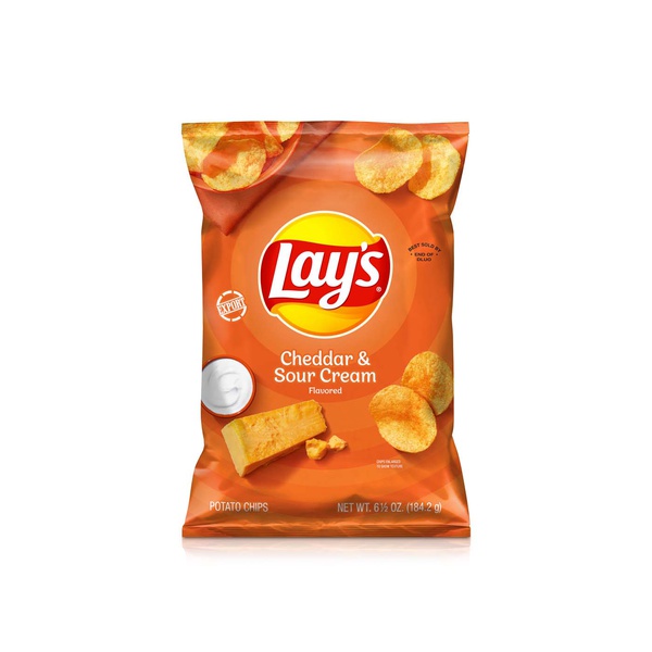 Lay's Cheddar & Sour Cream Potato Chips 184g - Spinneys UAE