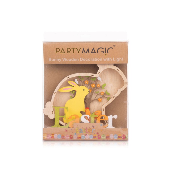 Party Magic Bunny Wooden Decor with Light - Spinneys United Arab Emirates