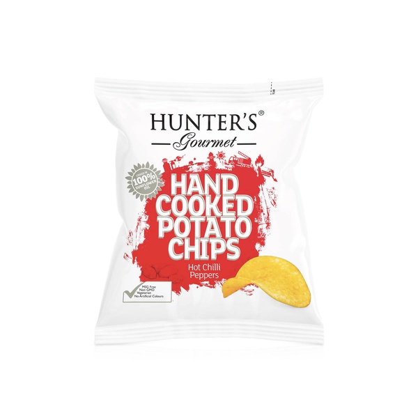 Hunter's Gourmet Hot Chilli Peppers Hand Cooked Potato Chips 40g ...