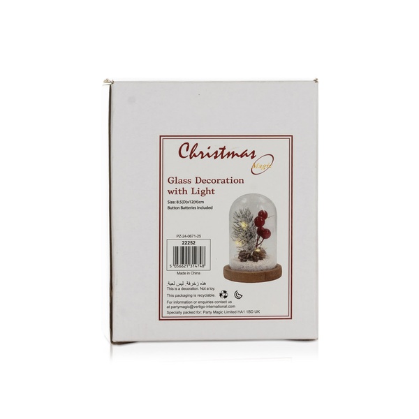 Christmas Magic Glass Decoration with Light