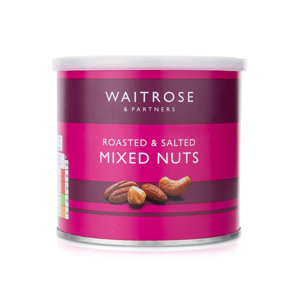 Waitrose Roasted Salted Mixed Nuts Can 300g - Spinneys UAE