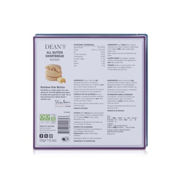 Dean's Rainbow Rab McCoo All Butter Shortbread Rounds 150g - Spinneys UAE