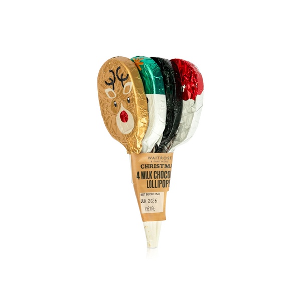 Waitrose Christmas Milk Chocolate Lollipops 40g