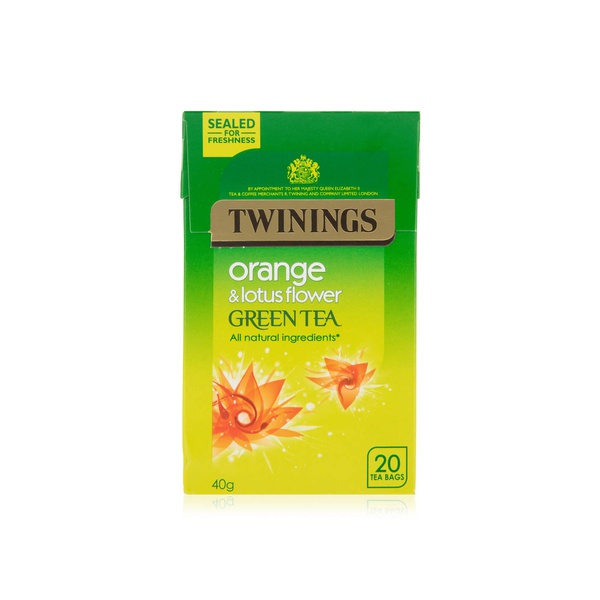 Twinings Orange and Lotus Flower Green Tea 40g - Spinneys UAE