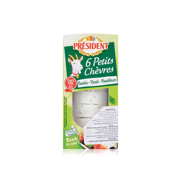 President 6 Small Basil Fresh Goat Cheese Tub 100g - Spinneys United ...