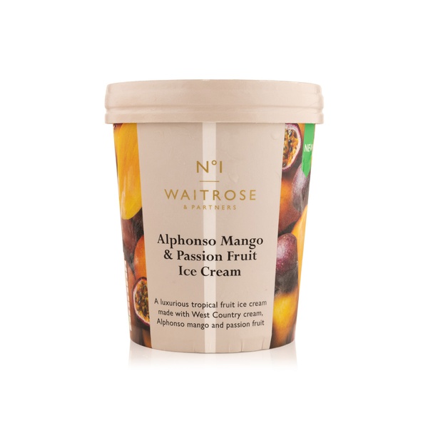 Waitrose Frozen No.1 Alphonso Mango And Passion Fruit Ice Cream 500Ml ...