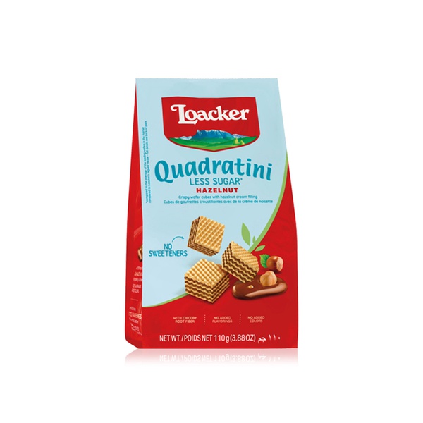 Loacker less sugar hazelnut wafer 110g price in UAE | Spinneys UAE ...