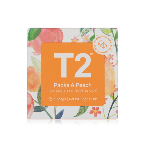T2 Tea packs a peach bio tea 10 bags 35g - Spinneys UAE