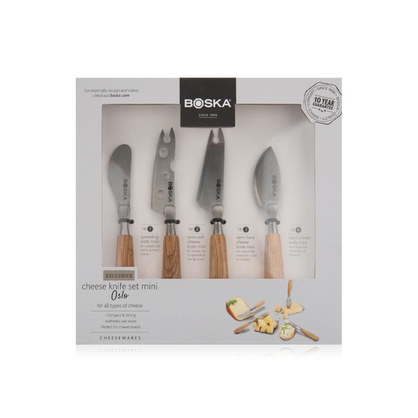 Boska Cheese Knife Set Mini Oak x 4 - Spinneys United Arab Emirates