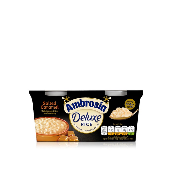 Ambrosia Deluxe Salted Caramel Rice Pudding 110g x 2 - Spinneys UAE